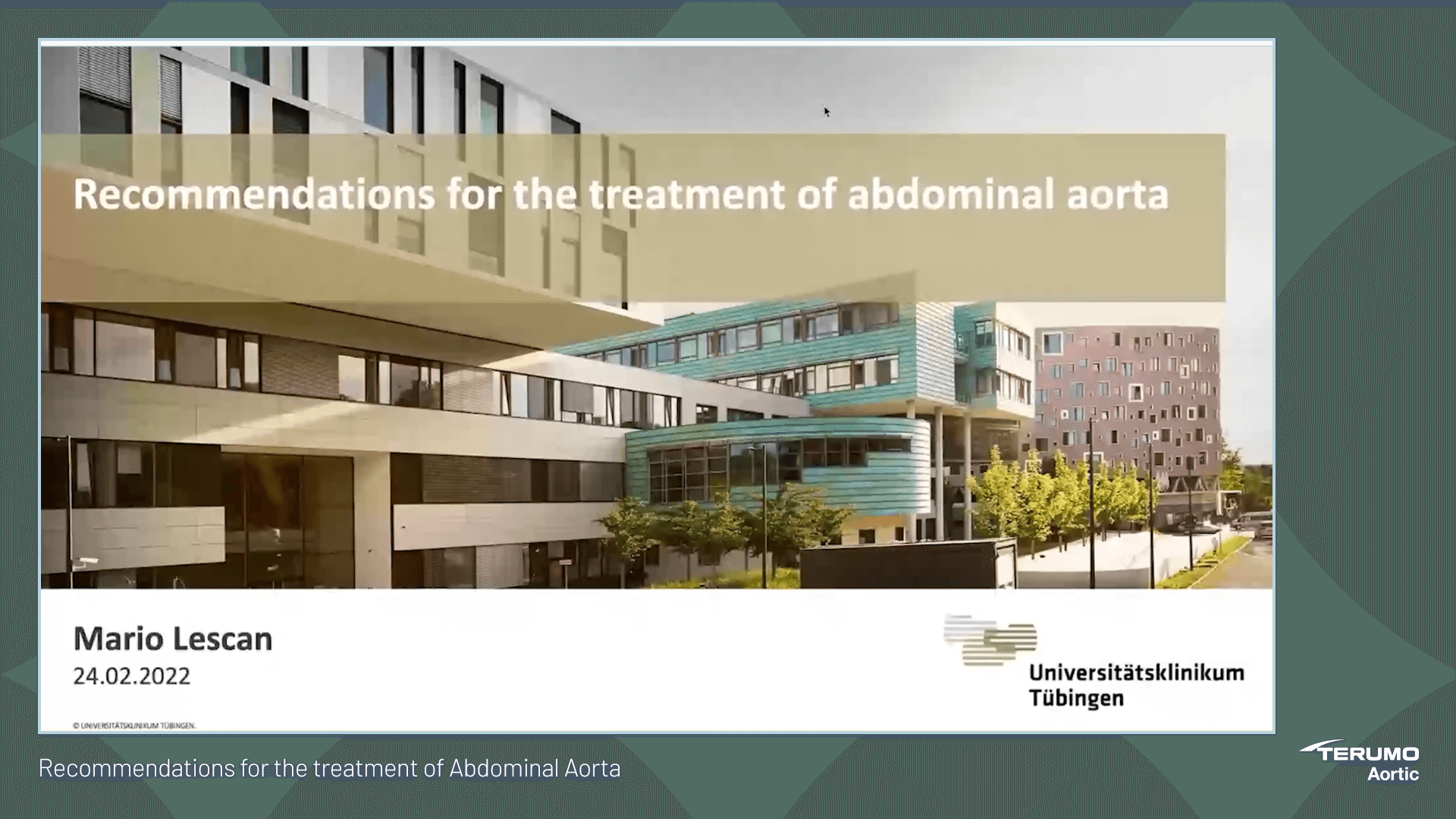 Recommendations for the treatment of abdominal aorta | Terumo Aortic